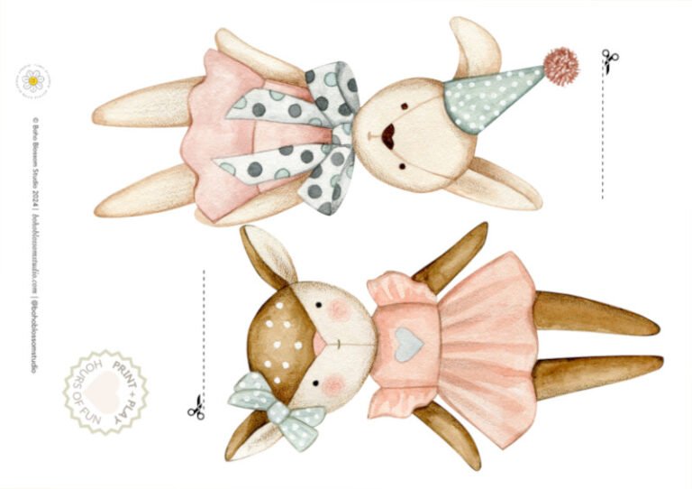 DIY Printable Paper Puppets – Boho Blossom Studio